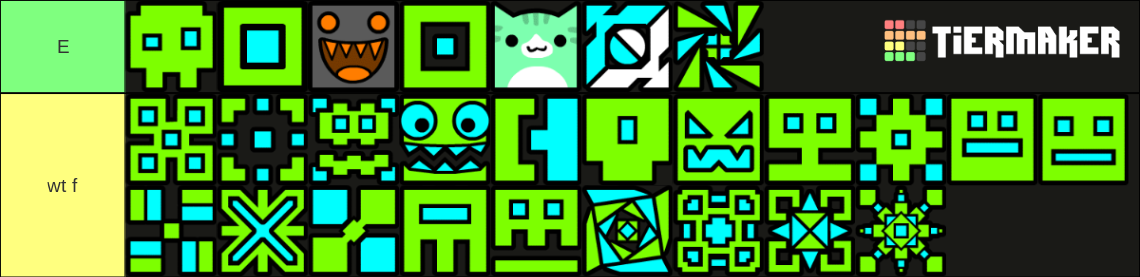 Geometry Dash Cubes/icons Tier List (Community Rankings) - TierMaker