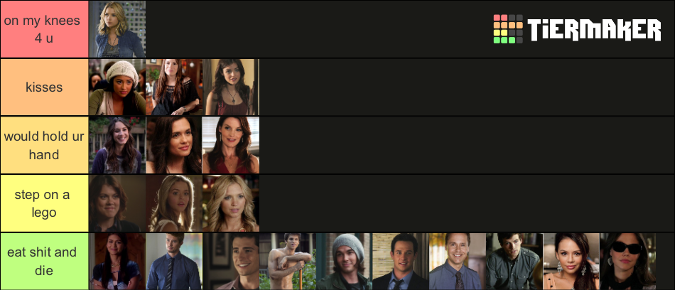 pretty little liars characters Tier List (Community Rankings) - TierMaker