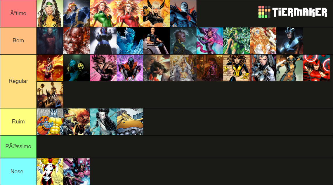 X-Men: Characters (Personagens) Tier List (Community Rankings) - TierMaker