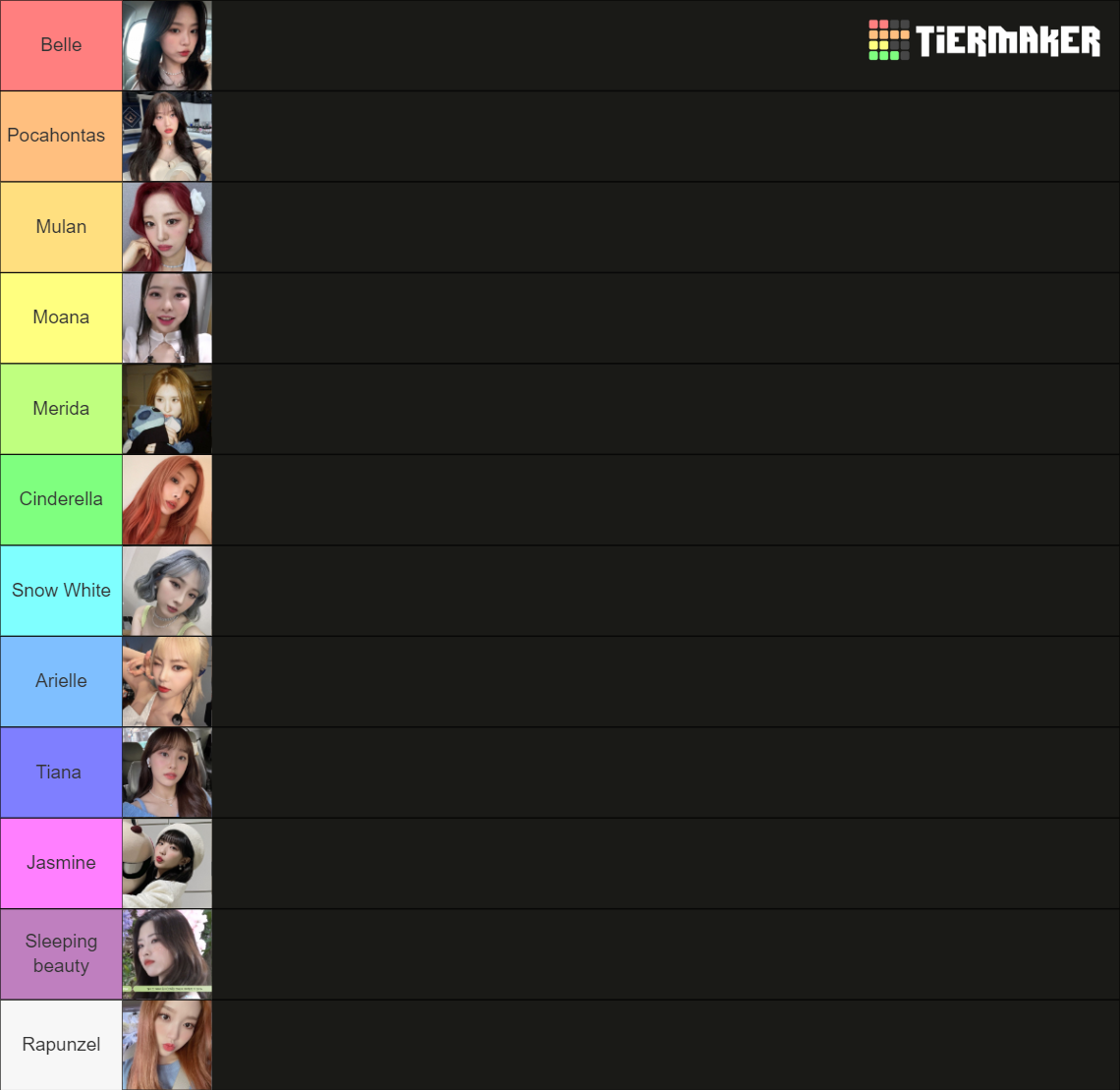 Loona x Disney princesses Tier List (Community Rankings) - TierMaker
