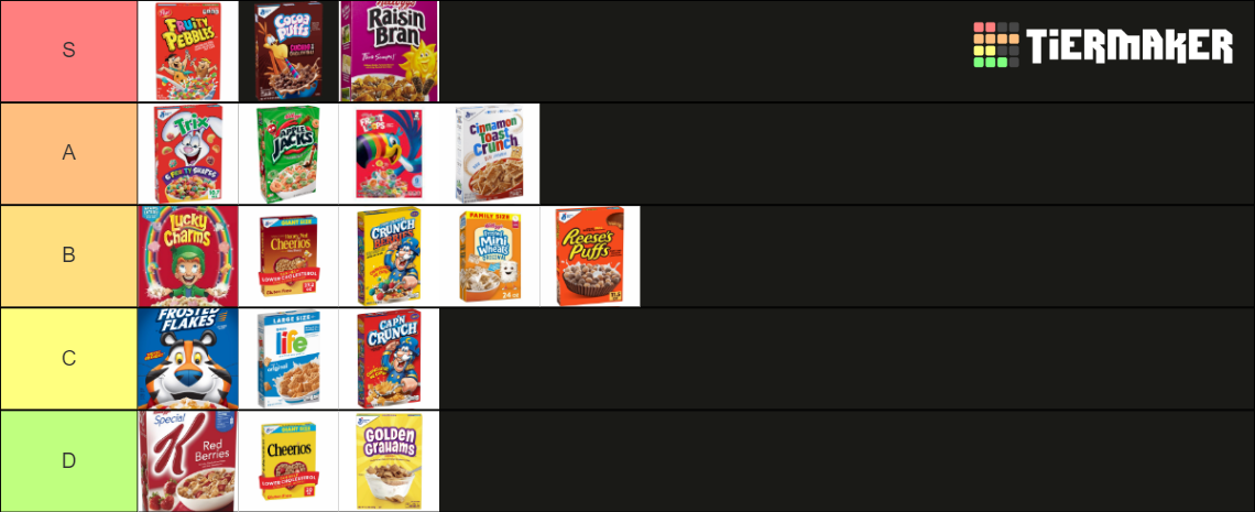 UHD Cereal Tier List (Community Rankings) - TierMaker
