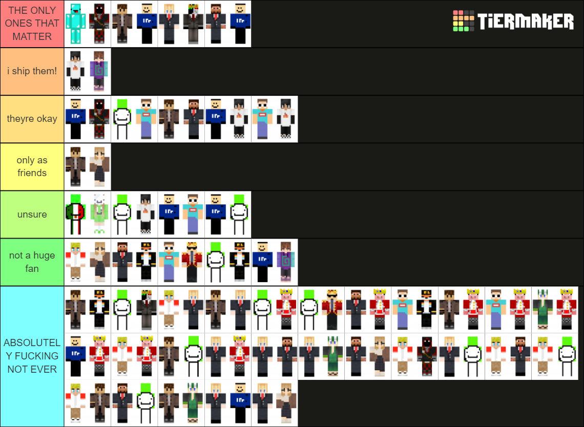 dsmp ships Tier List (Community Rankings) - TierMaker
