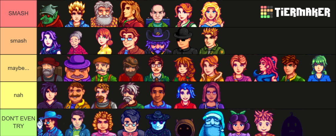 Stardew Valley NPC Tier List (Community Rankings) - TierMaker