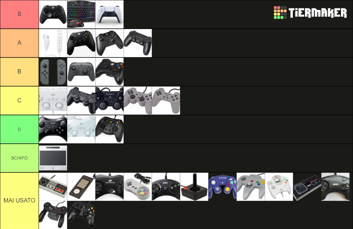 Videogame controllers Tier List (Community Rankings) - TierMaker
