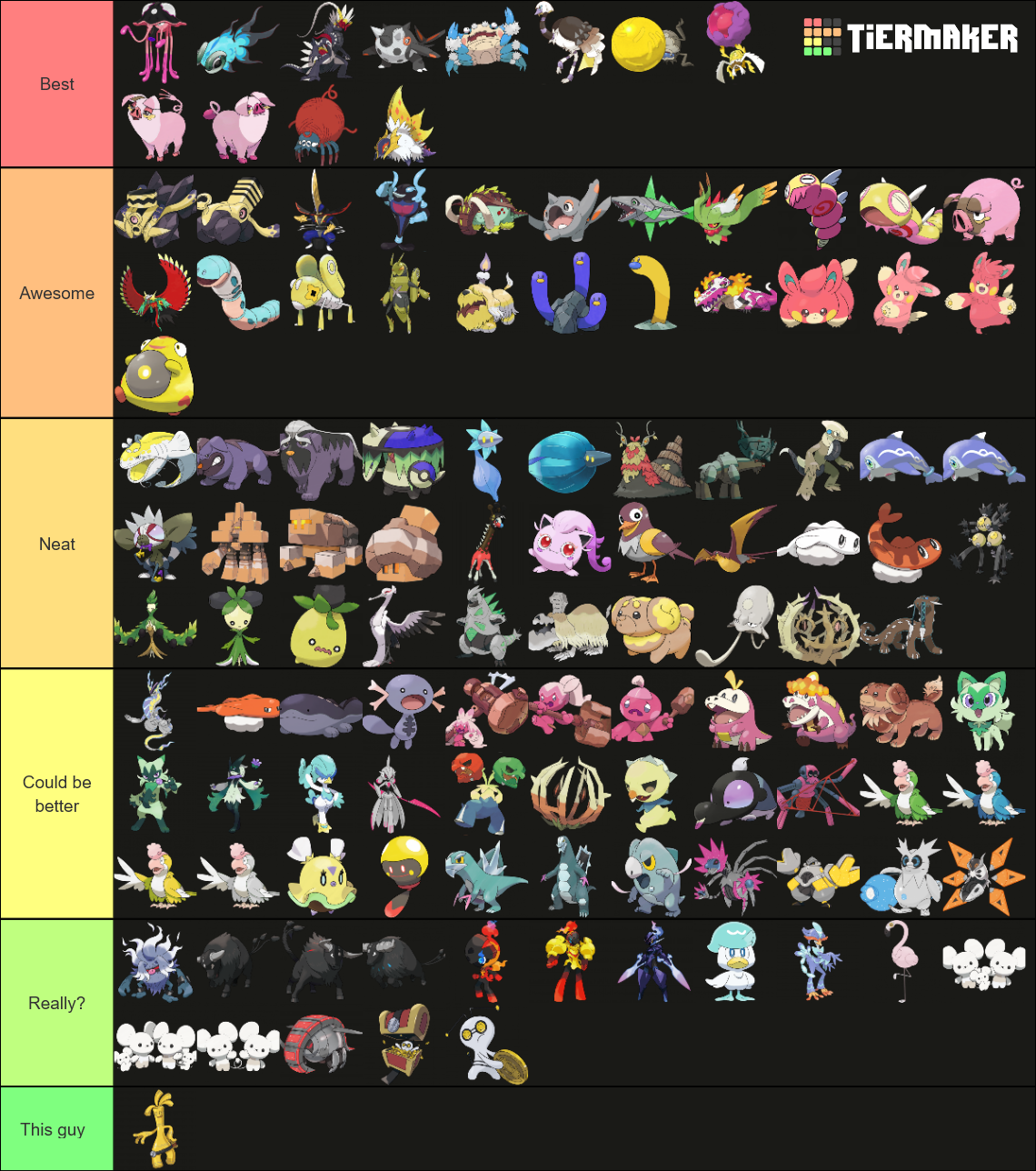 gen 9 shiny artwork Tier List (Community Rankings) - TierMaker