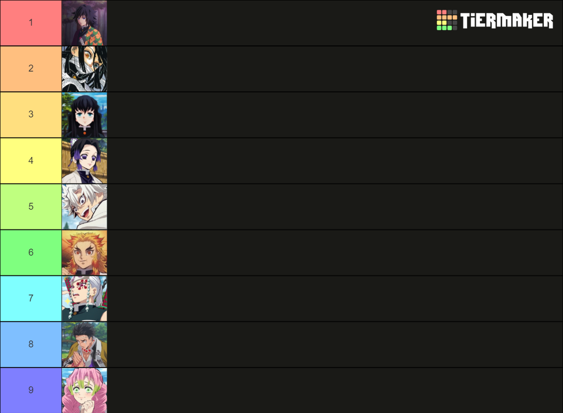 Hashira ranking 1 to 9 Tier List (Community Rankings) - TierMaker