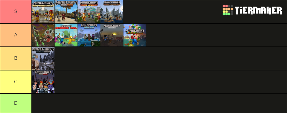 Minecraft Mash-Up Packs Tier List (Community Rankings) - TierMaker