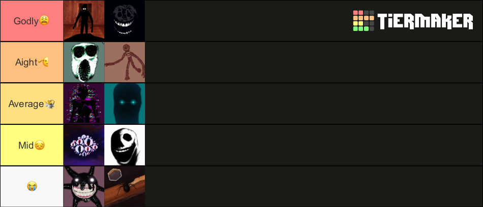 Roblox DOORS monsters Tier List (Community Rankings) - TierMaker