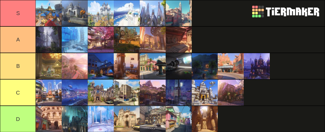 All Overwatch Maps (Including 2CP, Arcade and Overwatch 2) Tier List ...