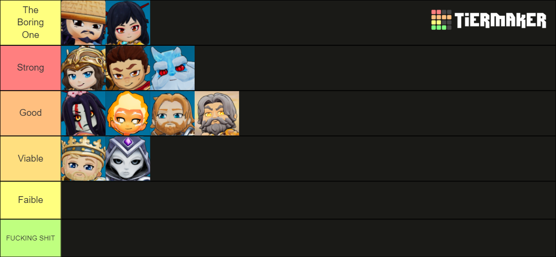 DKO Divine Knockout Tierlist Tier List (Community Rankings) - TierMaker