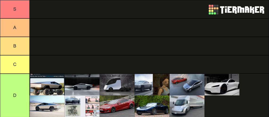 Tesla Models Tier List (Community Rankings) - TierMaker