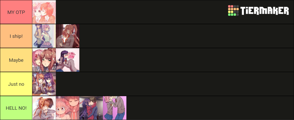 Doki Doki Literature Club Ships! Tier List (Community Rankings) - TierMaker
