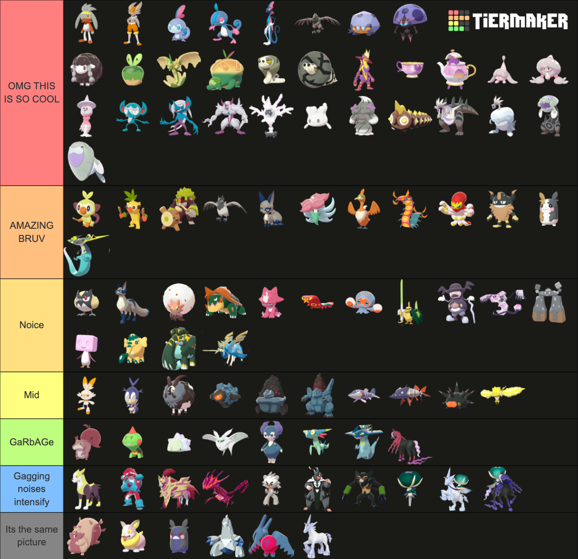 Gen 8 Pokemon Shinies Tier List (Community Rankings) - TierMaker