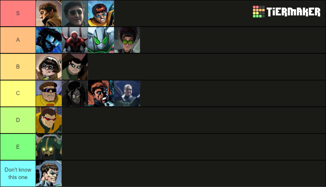 Doc Ock versions Tier List (Community Rankings) - TierMaker