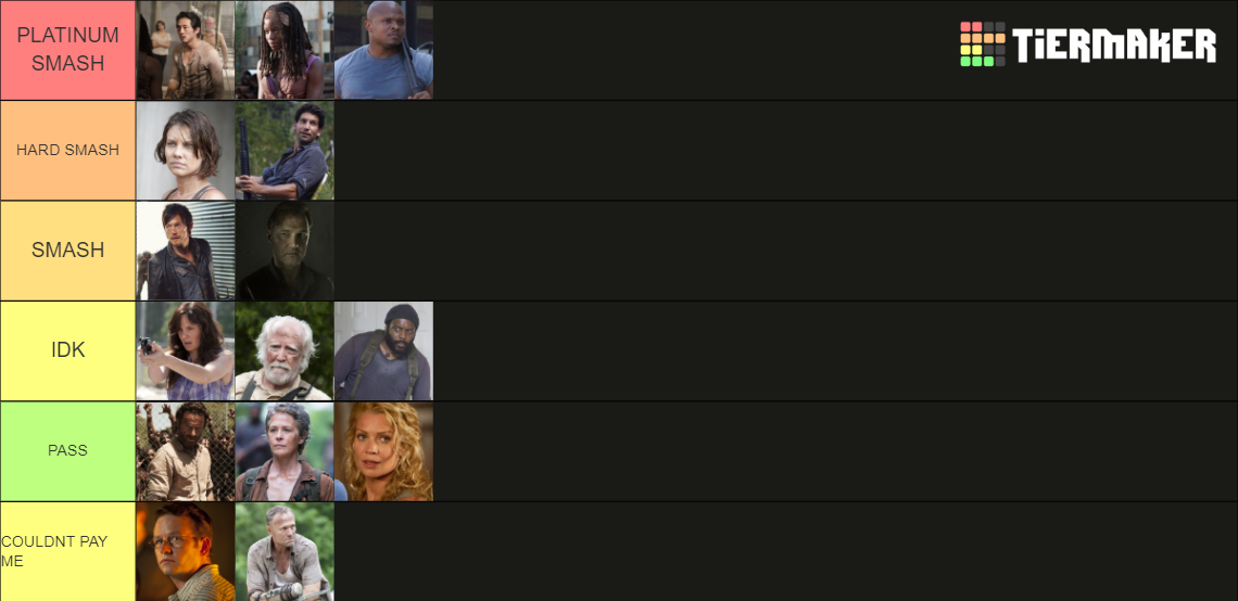 TWD Characters Season 1-3 Tier List (Community Rankings) - TierMaker