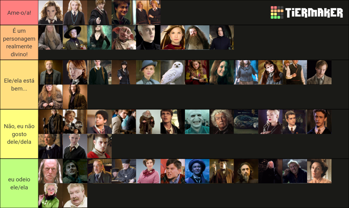 Harry Potter Characters Ranked! Tier List (Community Rankings) - TierMaker