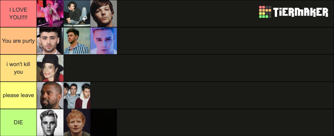 Male singers best to worst Tier List (Community Rankings) - TierMaker