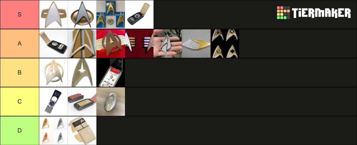 Starfleet Communicator/Badge Ranking Tier List (Community Rankings ...