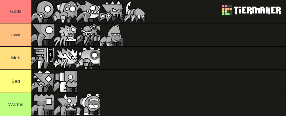 Geometry Dash Spiders Tier List (Community Rankings) - TierMaker