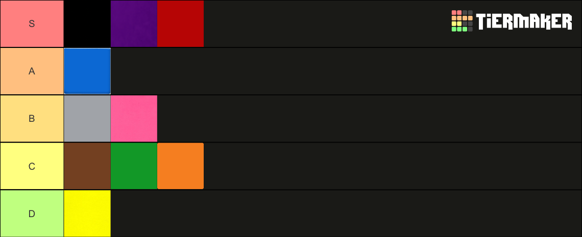 Colors Tier List (Community Rankings) - TierMaker