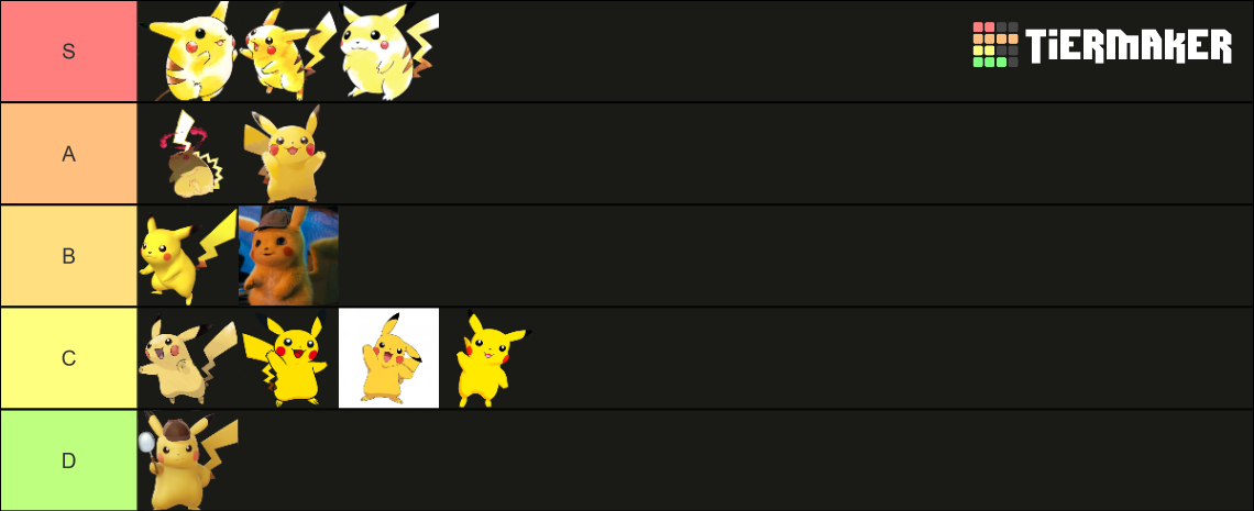 pikachu dessins :) Tier List (Community Rankings) - TierMaker