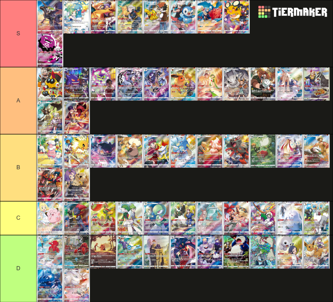 Rank Character Rare Pokémon Cards (Oct. 2022) Tier List (Community ...