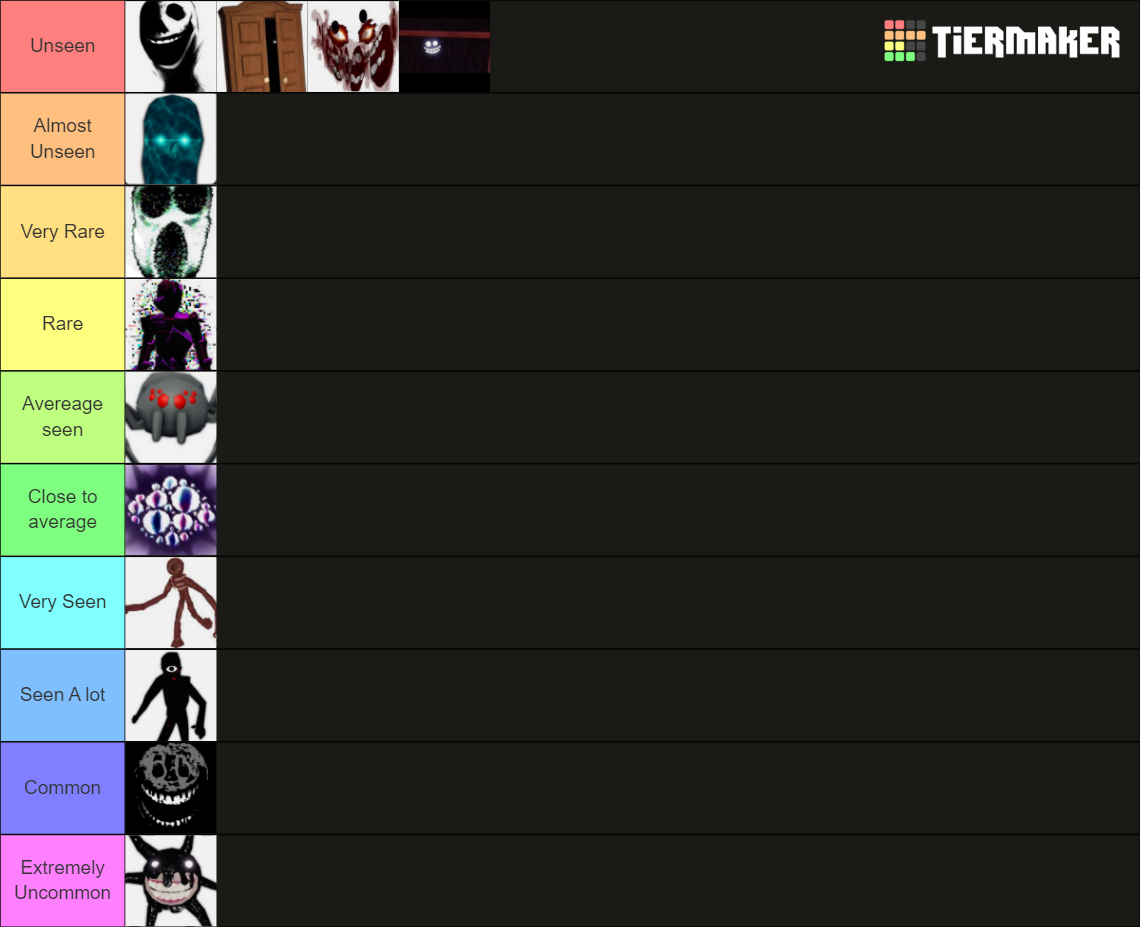 DOORS - Common Monsters To Rare Tier List (Community Rankings) - TierMaker