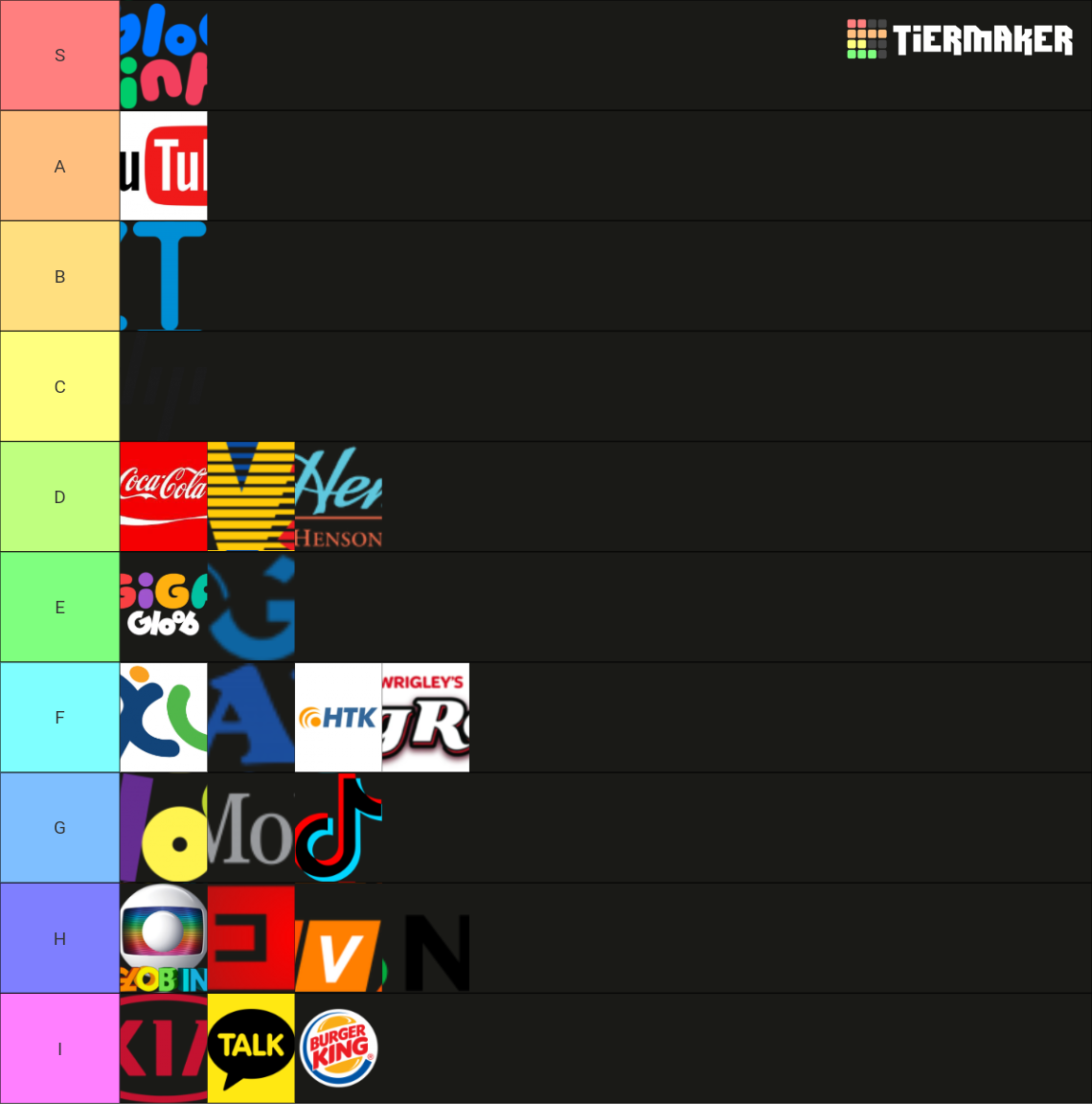 Fambous Logos Tier List (Community Rankings) - TierMaker