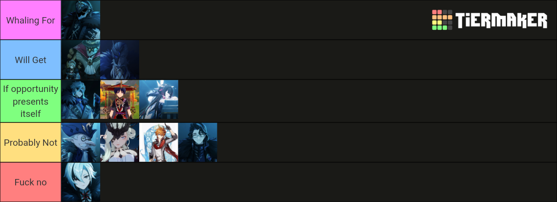 Genshin Impact Fatui Harbingers Tier List (Community Rankings) - TierMaker