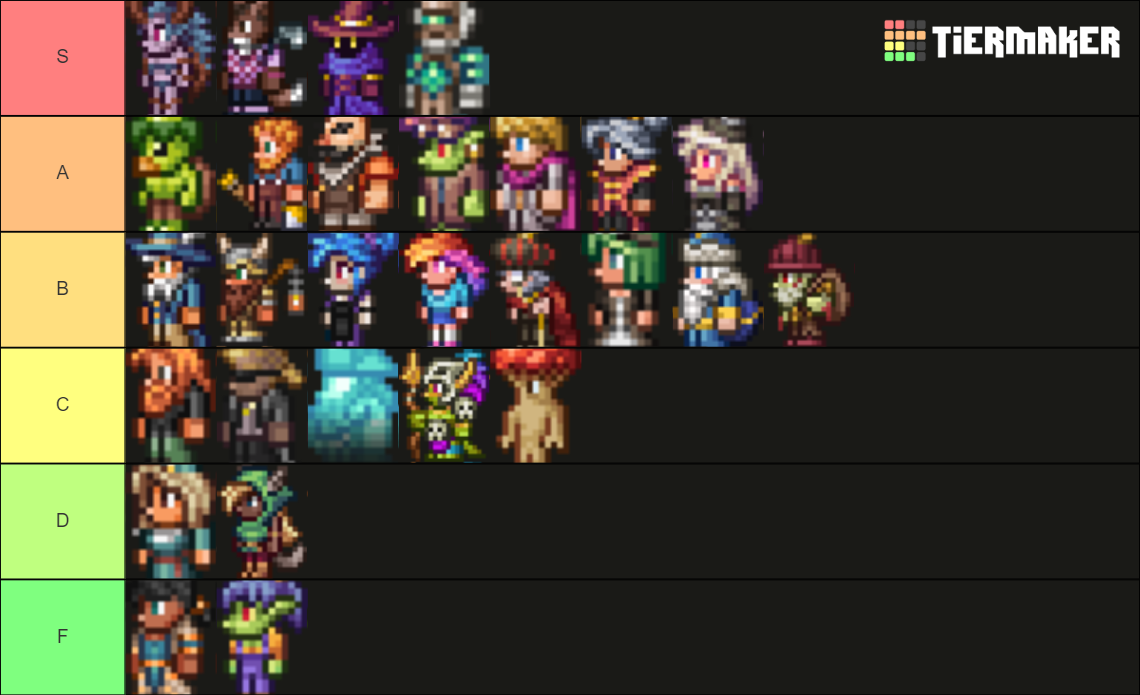 Terraria NPC Shimmer Sprite Tier List (Community Rankings) - TierMaker