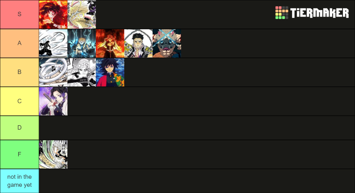 breathing style's in demon fall Tier List (Community Rankings) - TierMaker