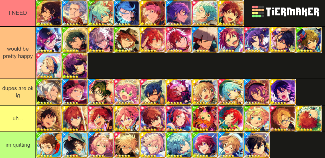 enstars music cards Tier List (Community Rankings) - TierMaker
