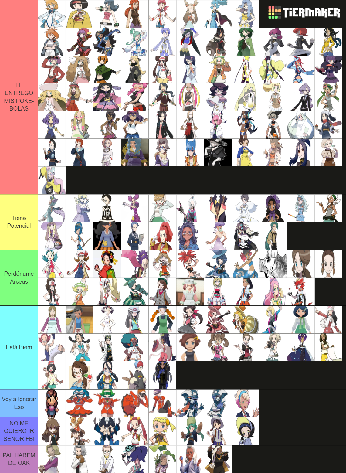 Pokémon Female Trainers Tier List (Community Rankings) - TierMaker