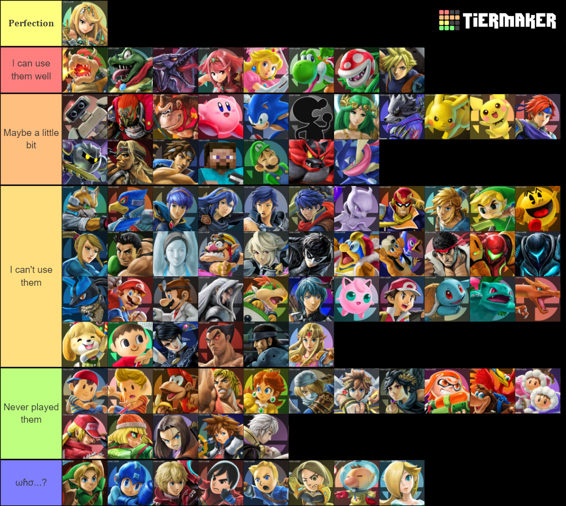 Every Super Smash Bros Ultimate Fighter Ranked Tier List (Community Rankings) - TierMaker