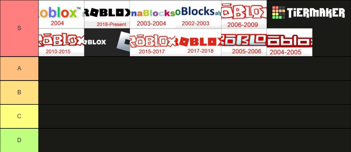 Roblox Logos 2022 Tier List (Community Rankings) - TierMaker