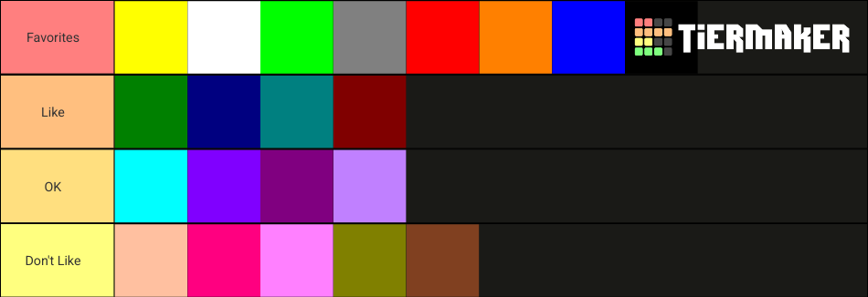 Extended Color Wheel Colors Tier List (Community Rankings) - TierMaker