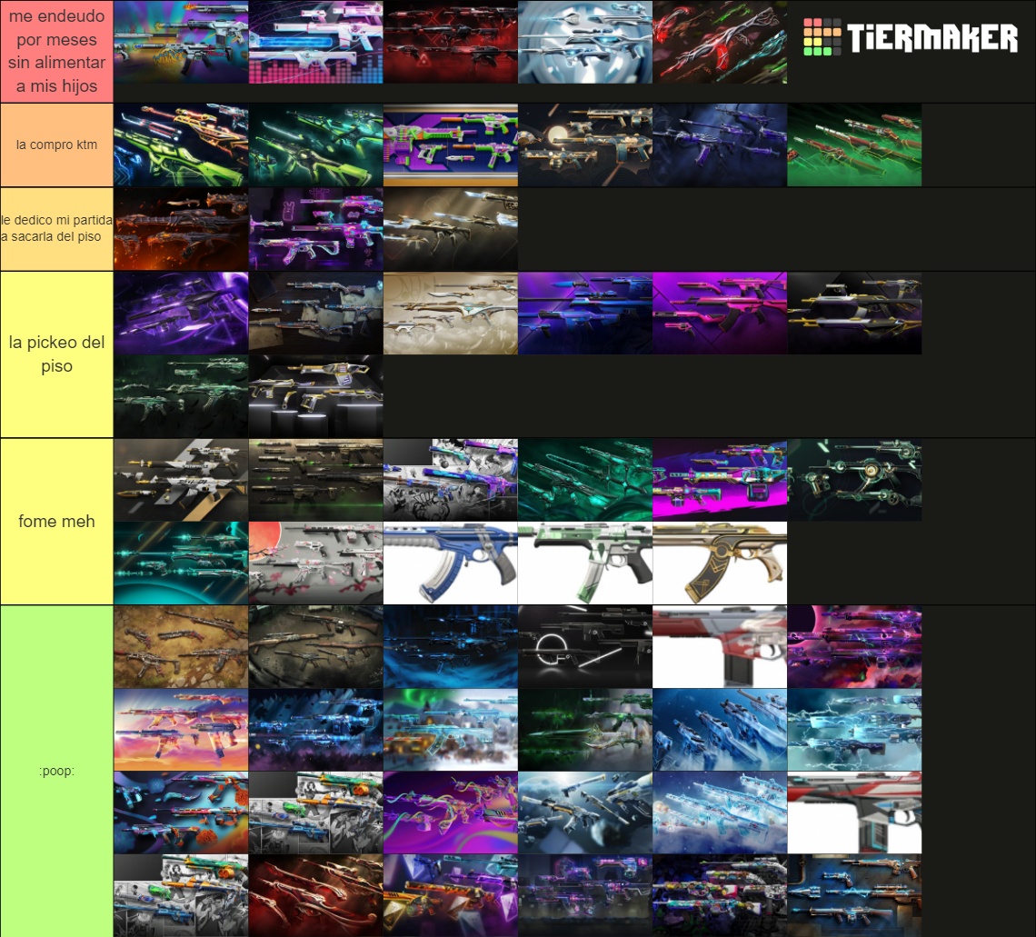 12/6/2023 UPDATED VALORANT Store Skin Bundles Packs 7.10 Tier List ...