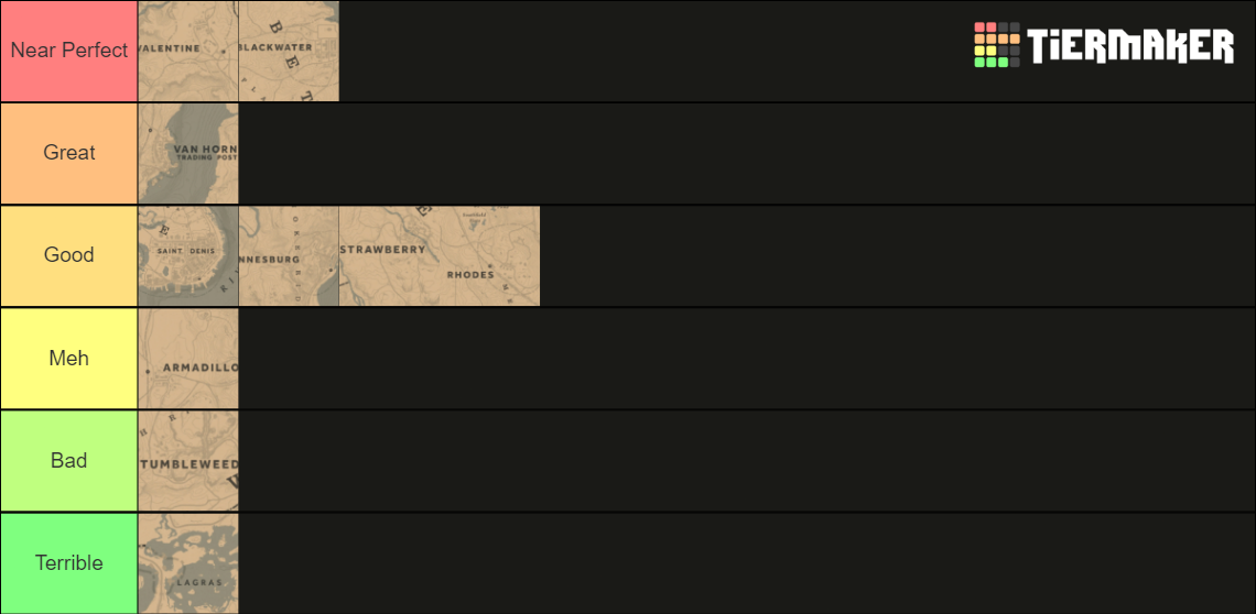 RDR2 Towns Tier List (Community Rankings) - TierMaker
