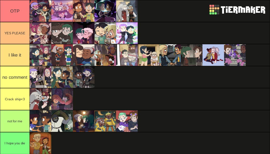 Ultimate Owl House Ships Ranking Teirlist (S3 UPDATED) Tier List ...