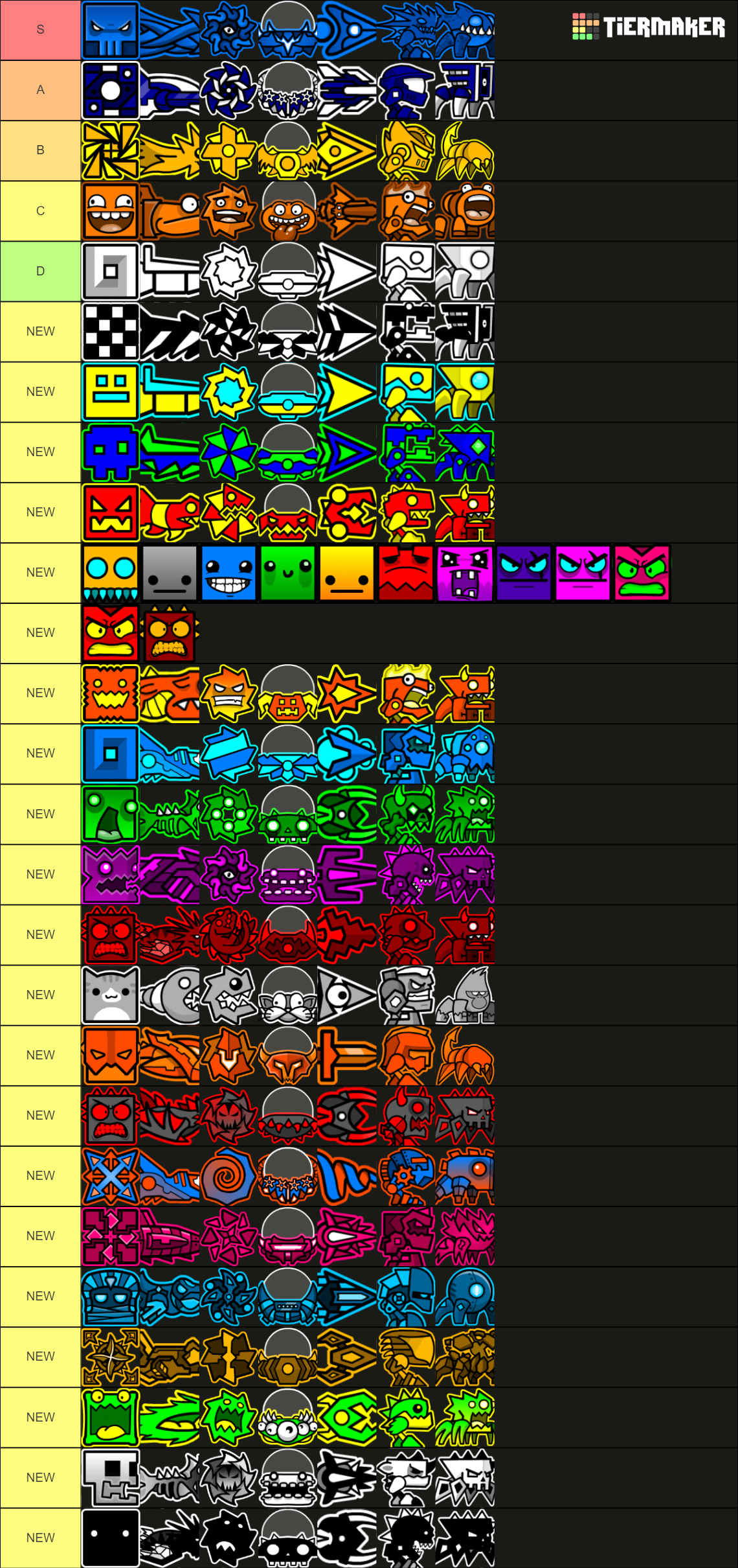 Geometry Dash Setups (With Gauntlets) Tier List (Community Rankings ...
