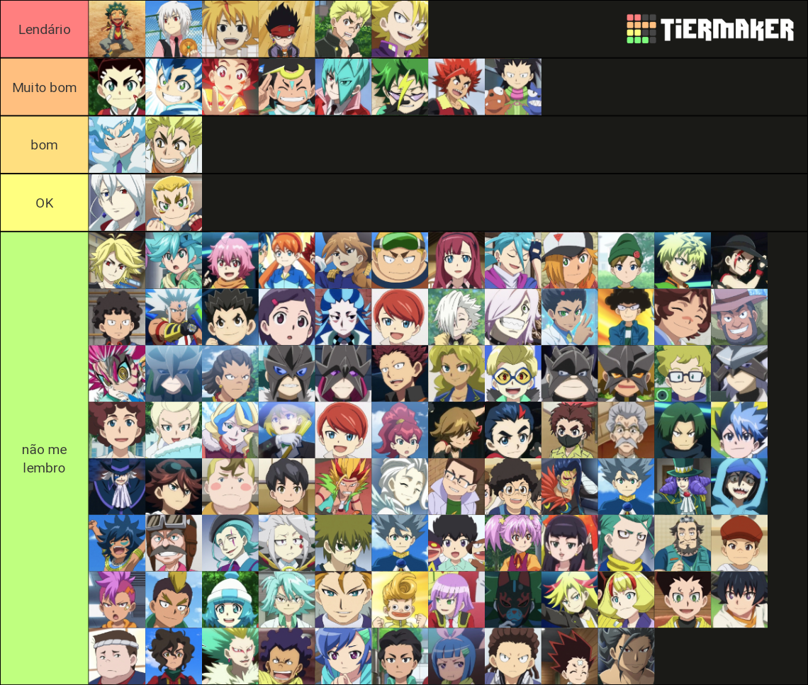 beyblade burst characters Tier List (Community Rankings) - TierMaker