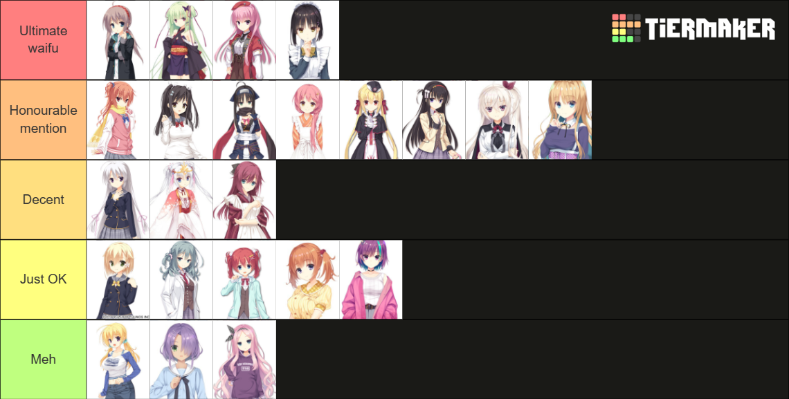 Yuzusoft heroines Tier List (Community Rankings) - TierMaker