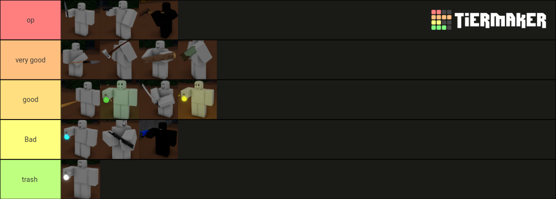 Roblox Infectious Smile - Weapons Tier List (Community Rankings ...