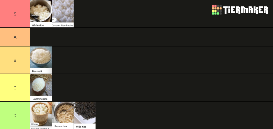rice Tier List (Community Rankings) - TierMaker