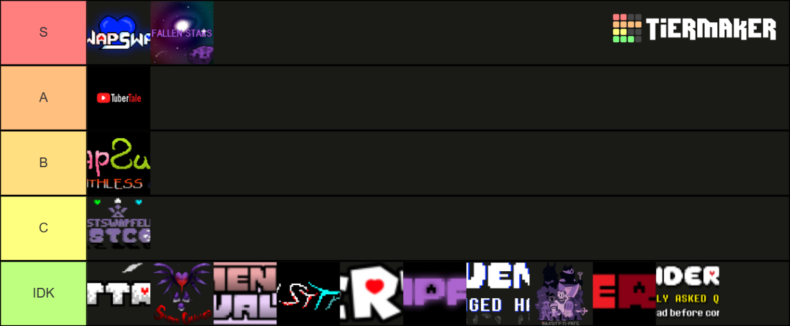 Undertale less know aus Tier List (Community Rankings) - TierMaker