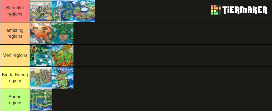 Pokemon regions that are amazing to live in Tier List (Community ...
