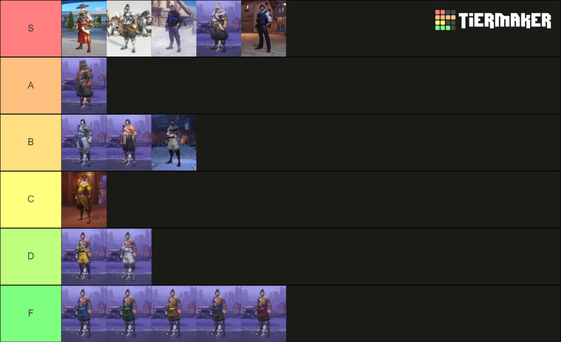 Overwatch Hanzo Skins Ranked Tier List (Community Rankings) - TierMaker