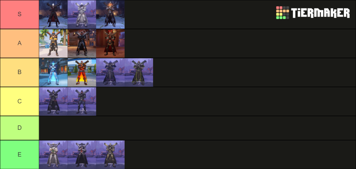 Overwatch Reaper skins Tier List (Community Rankings) - TierMaker