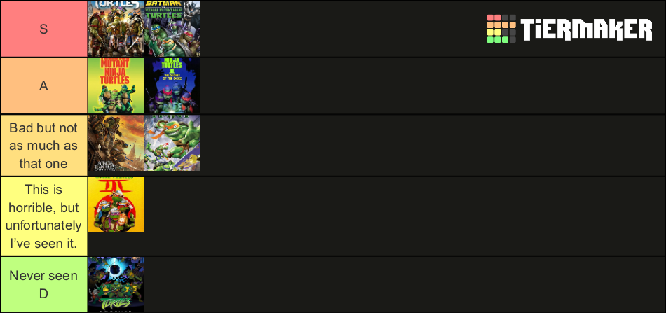  Tmnt Movie Tier List Community Rankings TierMaker
