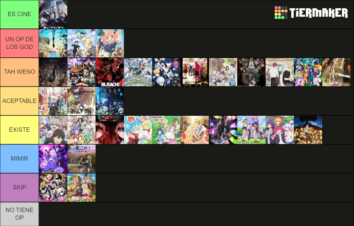 op otoño Tier List (Community Rankings) - TierMaker